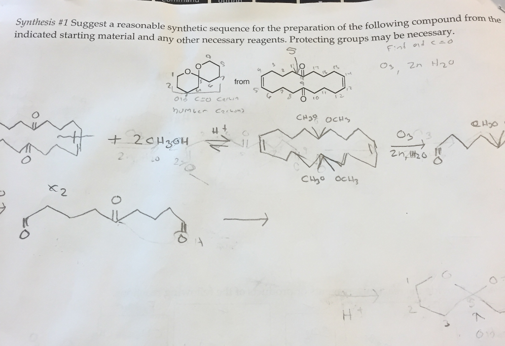 Solved LONGIU UNILATE Synthesis #1 Suggest a reasonable | Chegg.com