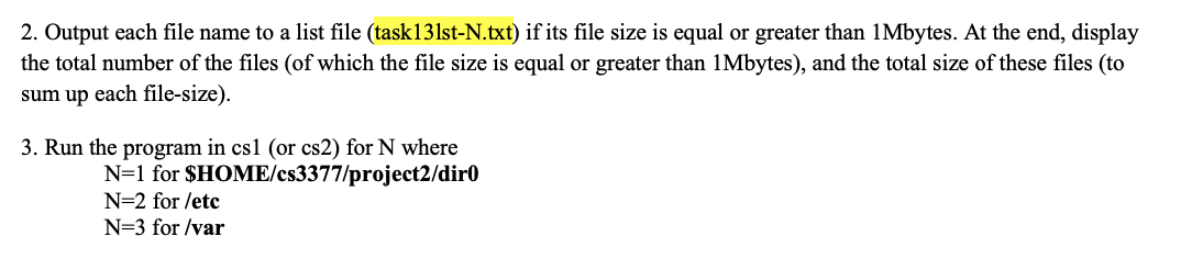 Task 13 Design and implement C/CH program in project2 | Chegg.com