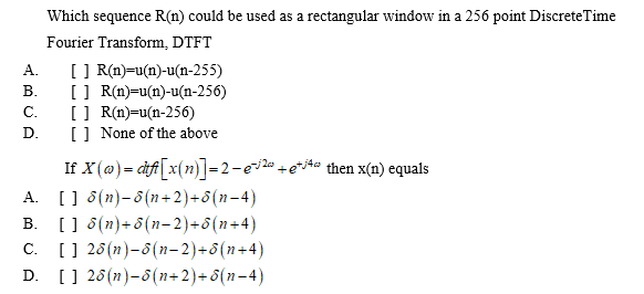 Solved Which sequence R(n) could be used as a rectangular | Chegg.com