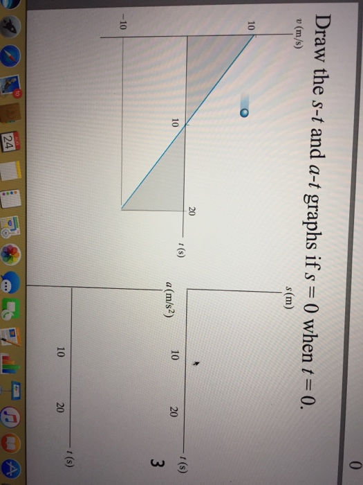Solved Draw the s-t and a-t graphs if s = 0 when t = 0. | Chegg.com