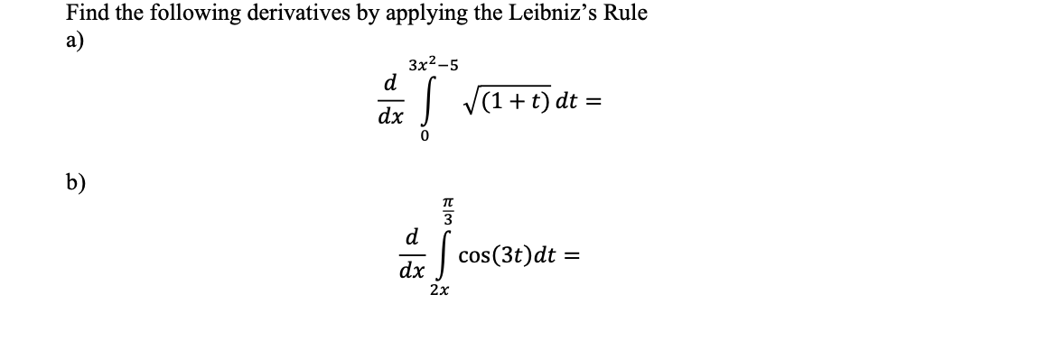 Solved Find the following derivatives by applying the | Chegg.com