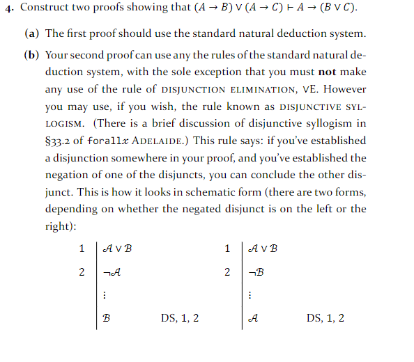 Solved Construct two proofs showing that | Chegg.com