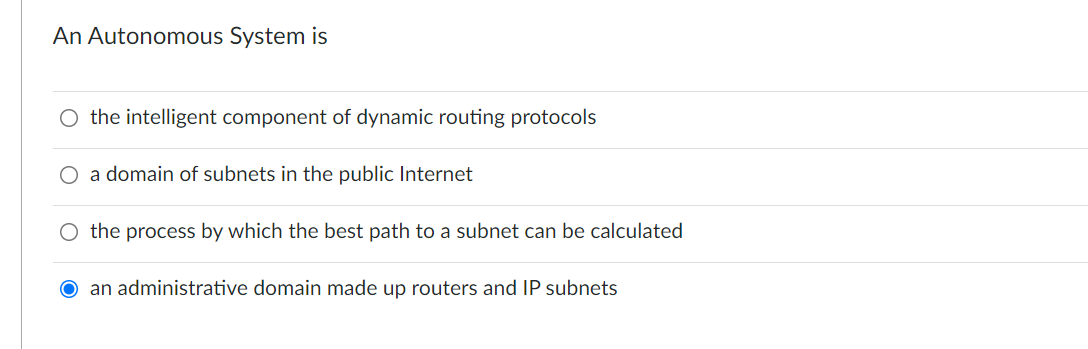 Solved An Autonomous System is O the intelligent component | Chegg.com