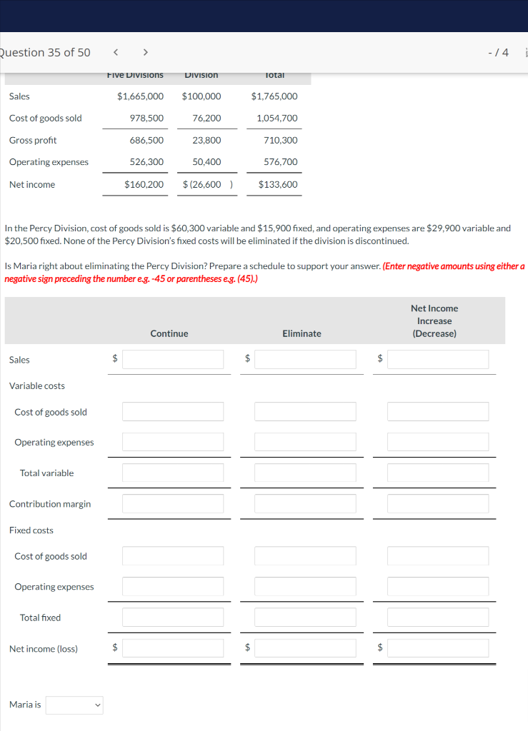 Solved Question 35 of 50