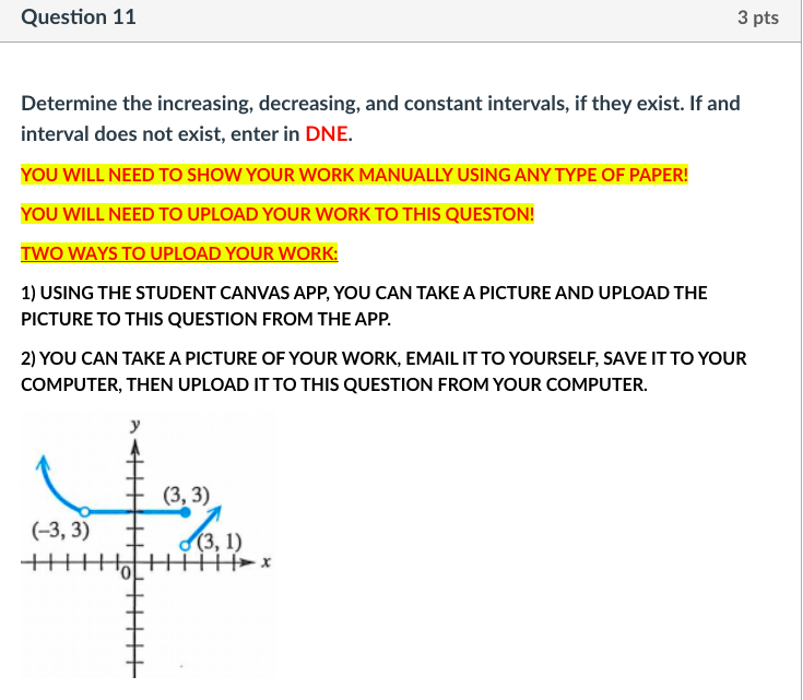 Solved Determine the increasing, decreasing, and constant | Chegg.com