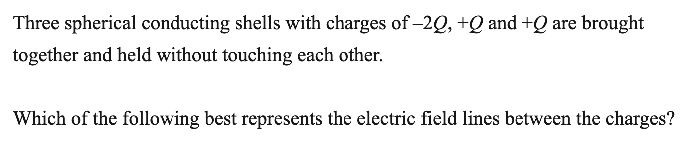 Solved Three spherical conducting shells with charges of | Chegg.com