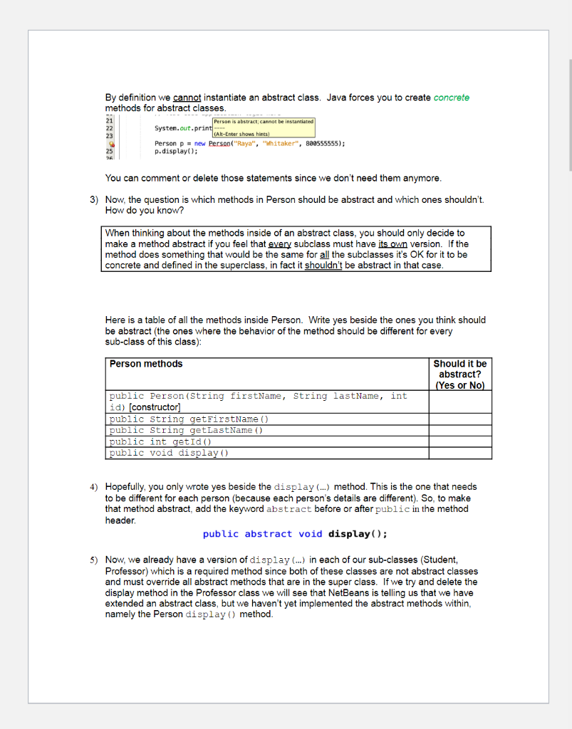 Solved ITSC 1213 - Abstraction and Interfaces ***Please | Chegg.com