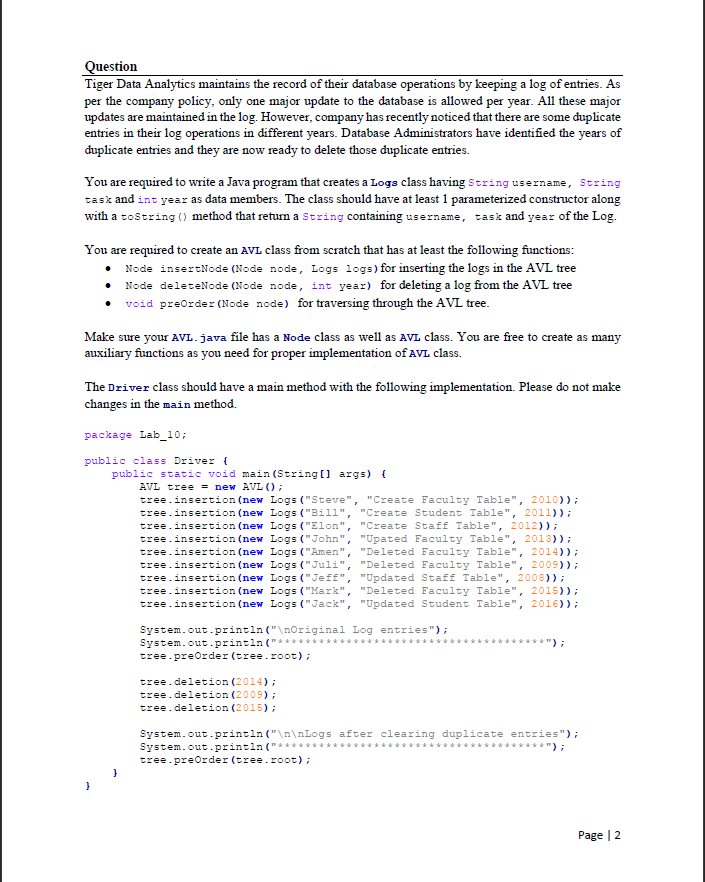 Solved Question Tiger Data Analytics maintains the record of | Chegg.com