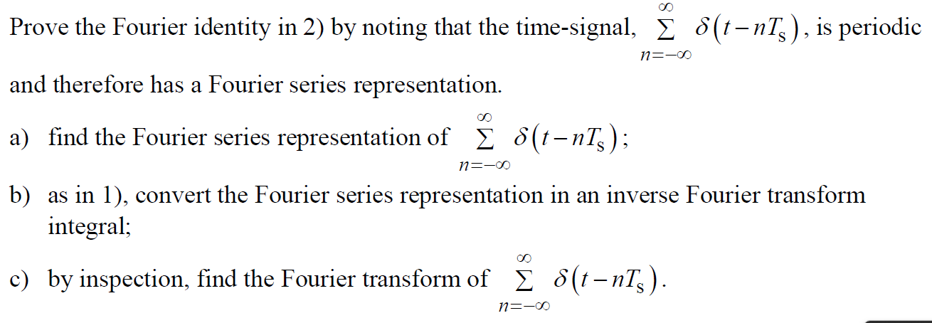 Solved SHOW HAND CALCULATIONS The Sampling Theorem depends | Chegg.com