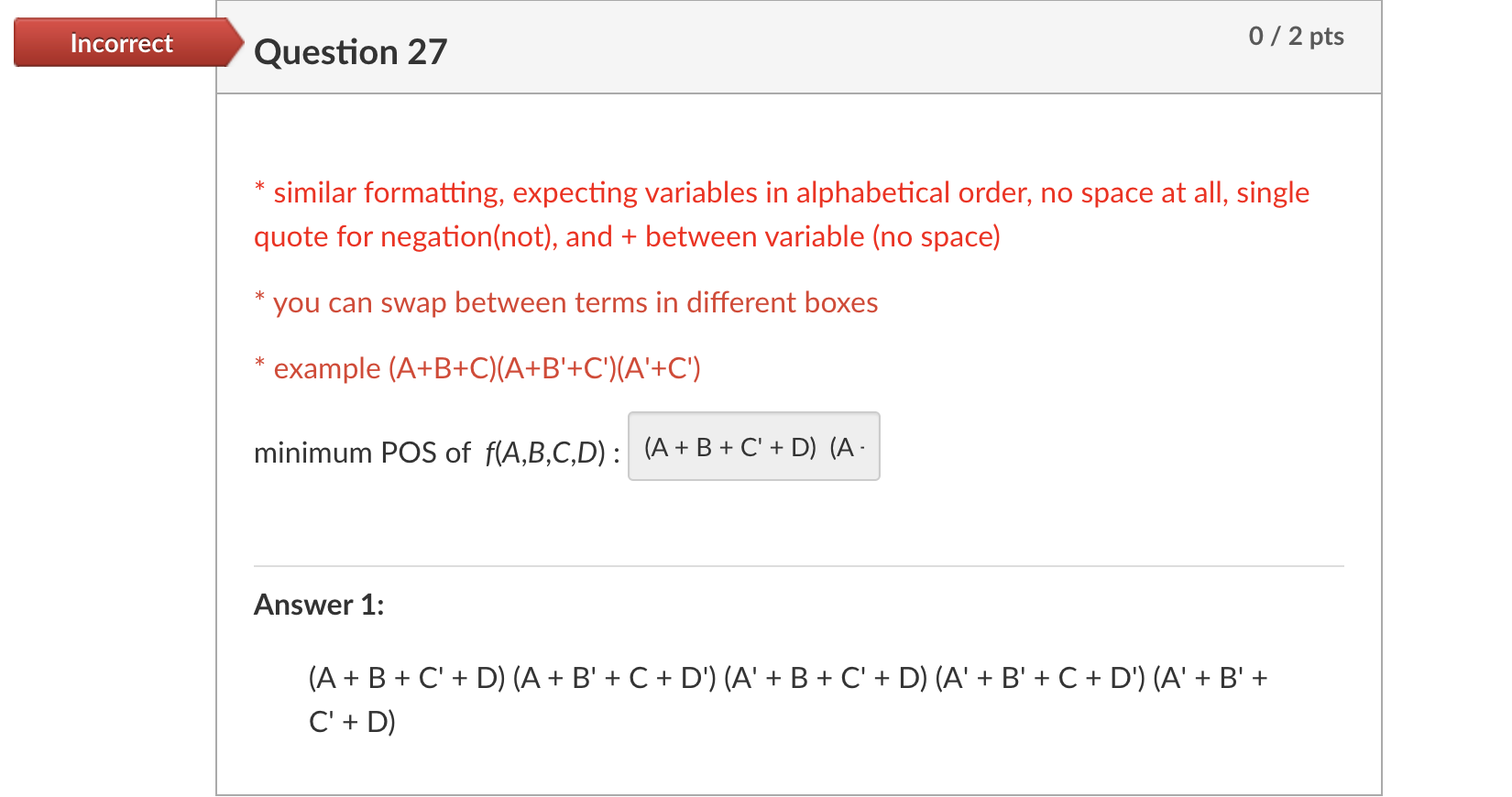 Solved 8.b) (2pts) Using K-map to determine the minimum SOP | Chegg.com