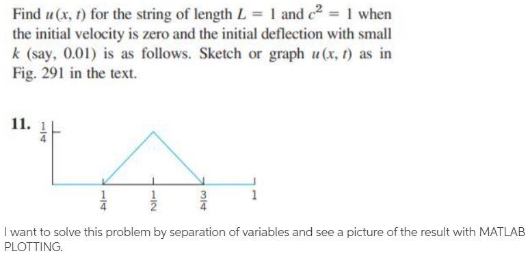 Solved Find u(x, t) for the string of length L = 1 and 2 = 1 | Chegg.com