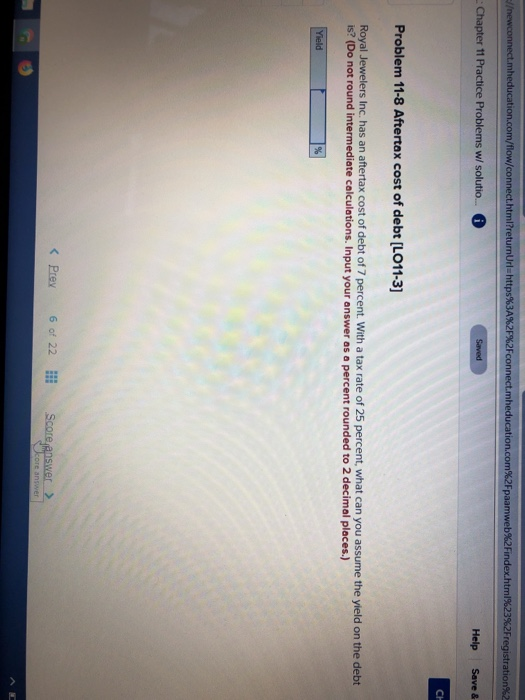 Solved Chapter 11 Practice Problems w/ solutio Help Save & | Chegg.com