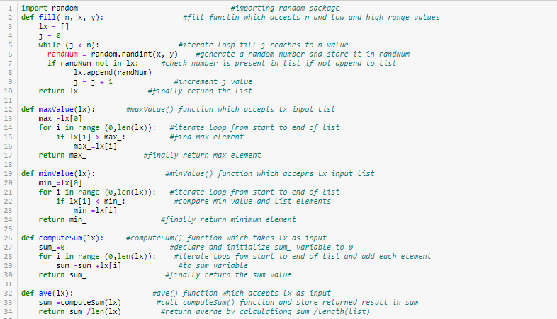  Solved Please Help Python Project Random List Generated Size N 25 