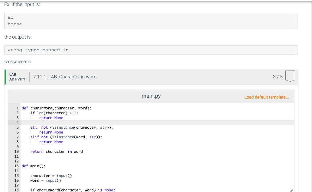 Solved Write a function that takes in two parameters, a char | Chegg.com