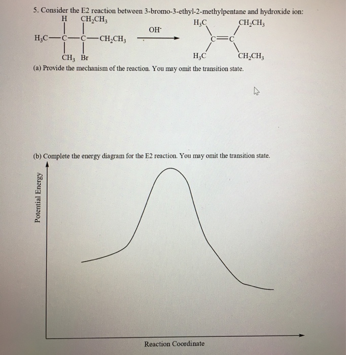 Solved 5. Consider the E2 reaction between | Chegg.com