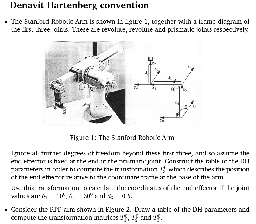 Solved Denavit Hartenberg convention • The Stanford Robotic | Chegg.com Solved Denavit Hartenberg convention • The Stanford Robotic | Chegg.com