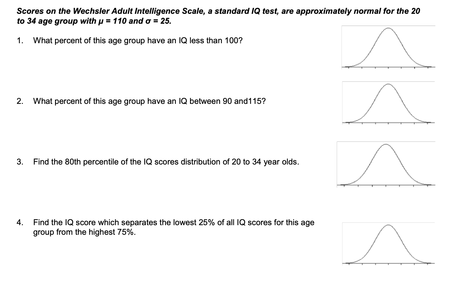 Iq Distribution Percentile