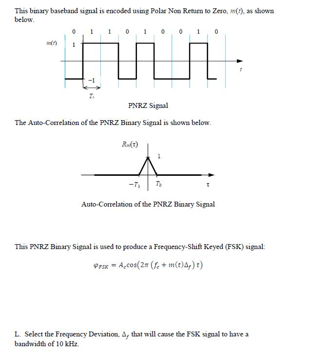 Solved This Binary Baseband Signal Is Encoded Using Polar