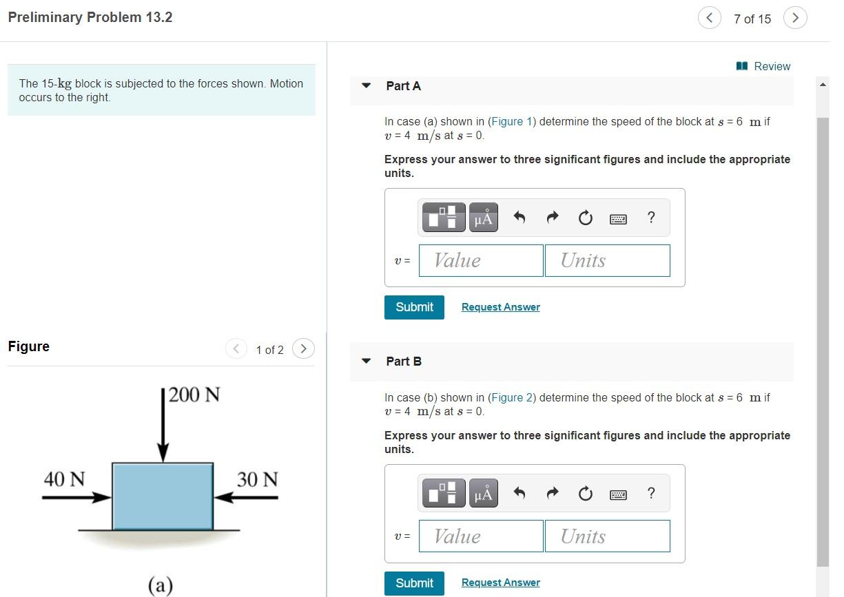 Solved Figure F = (2.5 s) N (b) Preliminary | Chegg.com