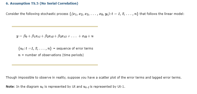 Solved 4. Assumption TS.3 (Zero Conditional Mean) Suppose | Chegg.com