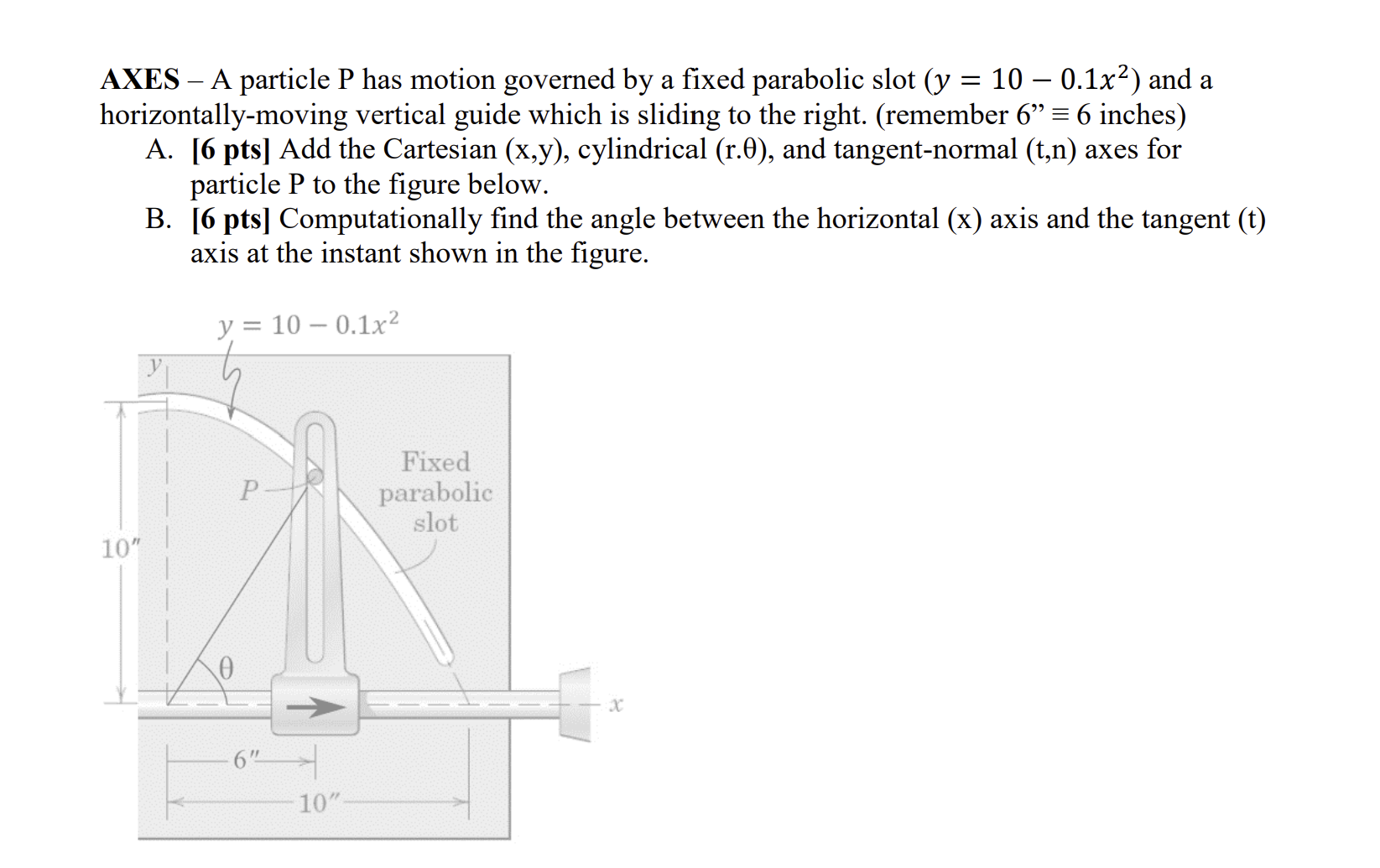 Solved AXES - ﻿A particle P has motion governed by a fixed | Chegg.com