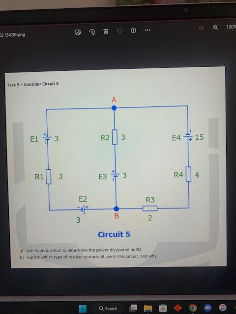 Solved Task 5 - Consider Circuit 5 Circuit 5 a) Use | Chegg.com