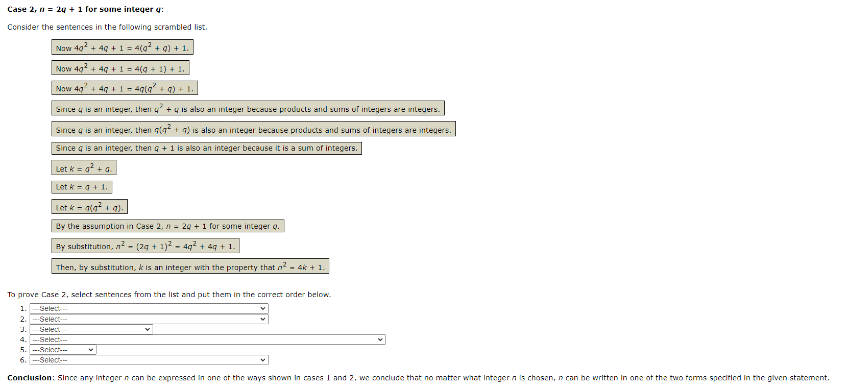 Solved Use the quotient-remainder theorem with divisor equal | Chegg.com
