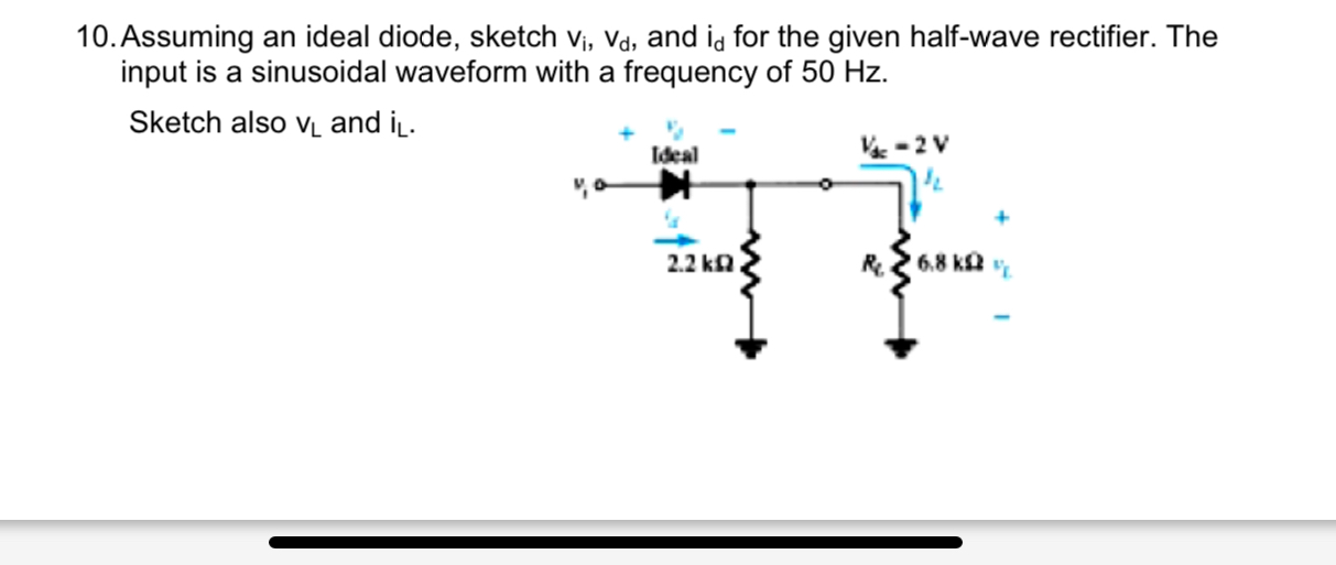 Solved Assuming an ideal diode, sketch vi,vd, and id for | Chegg.com Solved Assuming an ideal diode, sketch vi,vd, and id for | Chegg.com
