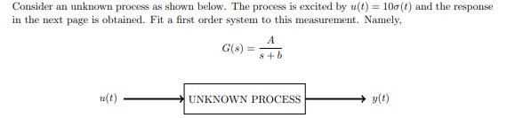 Solved Consider an unknown process as shown below. The | Chegg.com