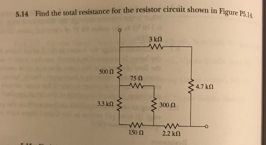 Solved 5,13 Find the total resistance for the resistor | Chegg.com