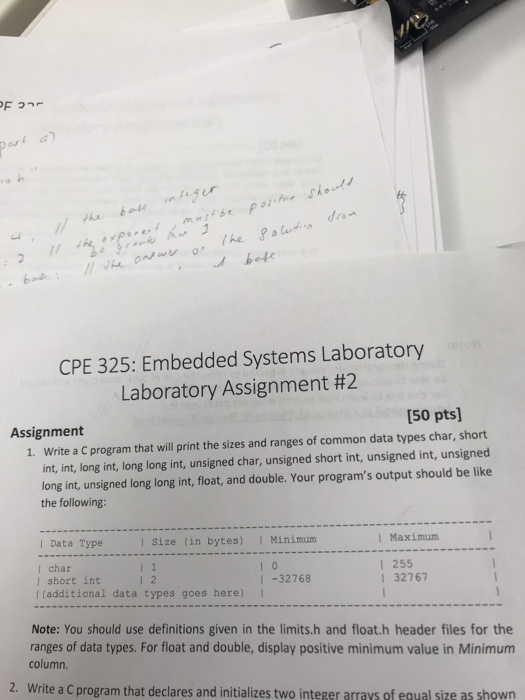 Solved drom d bofe CPE 325: Embedded Systems Laboratory | Chegg.com