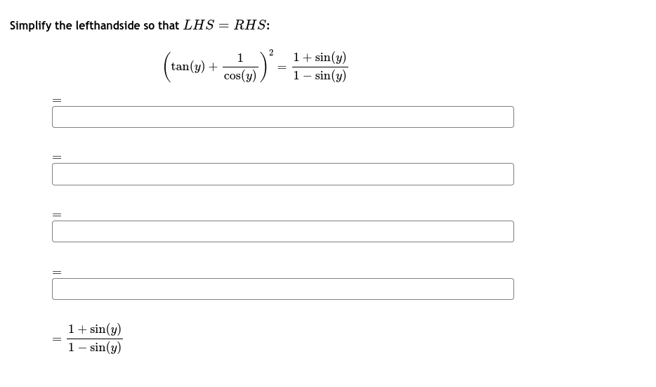 Solved Simplify the lefthandside so that LHS=RHS : | Chegg.com