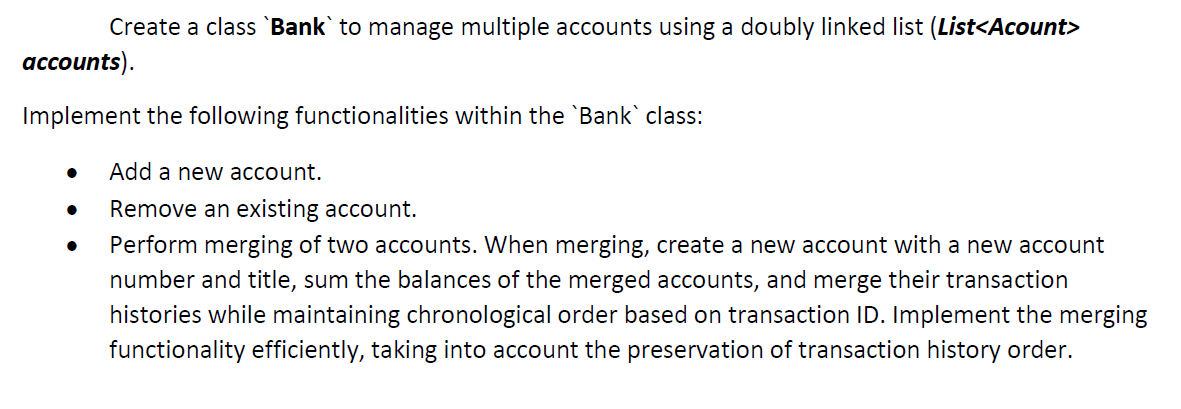 Solved Note: please first implement a custom made doubly | Chegg.com