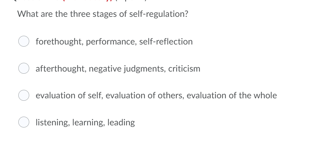 Solved THE IMPORTANCE OF SELF-REGULATION FOR COLLEGE STUDENT | Chegg.com