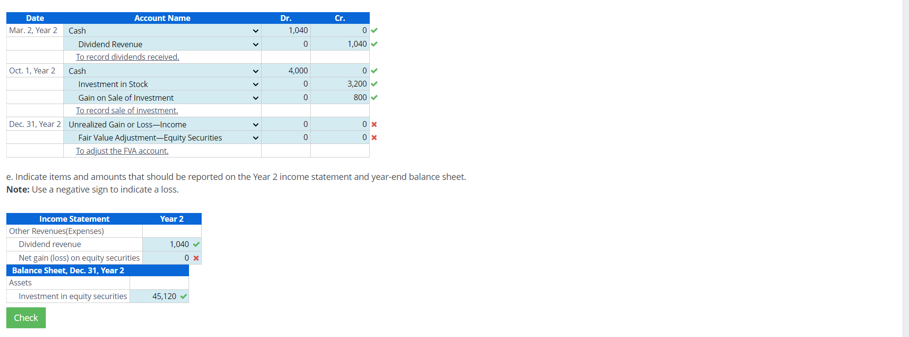 Solved Adjust FVA at Year-End.On November 1 ﻿of Year 1, | Chegg.com