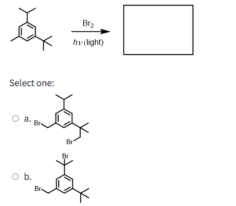 Solved Brz hv (light) Select one: a. Br Br Br ob. Br O C. | Chegg.com