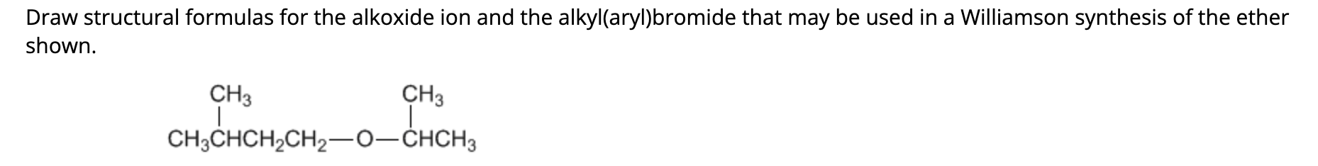 Solved Draw structural formulas for the alkoxide ion and the | Chegg.com