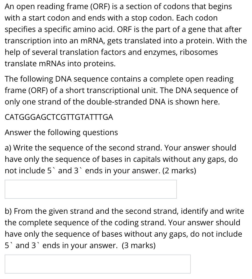 Solved Write the sequence of the second strand. Your answer | Chegg.com