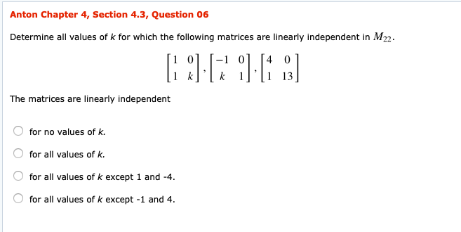 Solved Anton Chapter 4, Section 4.2, Question 03 Use Theorem | Chegg.com