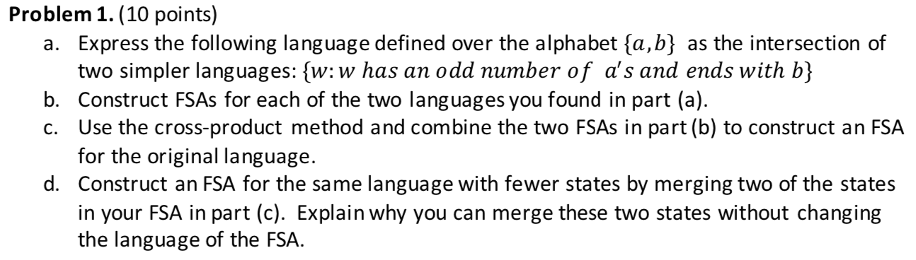 Solved Problem 1. (10 points) a. Express the following | Chegg.com