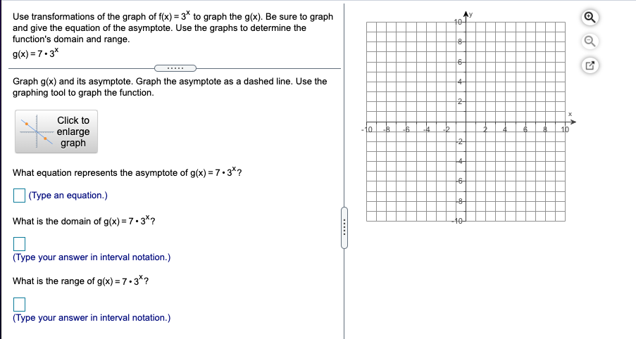Solved 10 Use transformations of the graph of f(x) = 3* to | Chegg.com