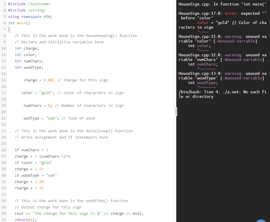 Solved Hello, I have this assignment and this is where I am | Chegg.com
