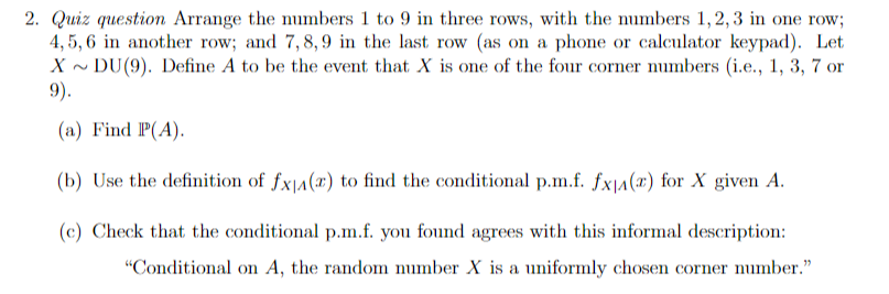 Solved Quiz question Arrange the numbers 1 to 9 in three | Chegg.com