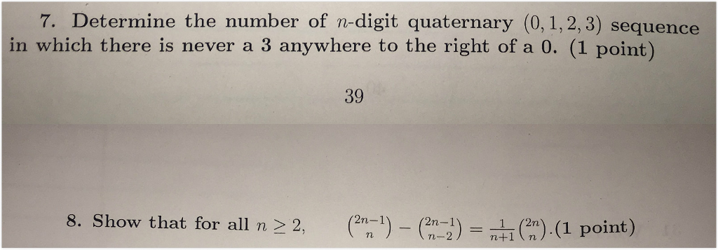 Solved 7. Determine the number of "-digit quaternary | Chegg.com
