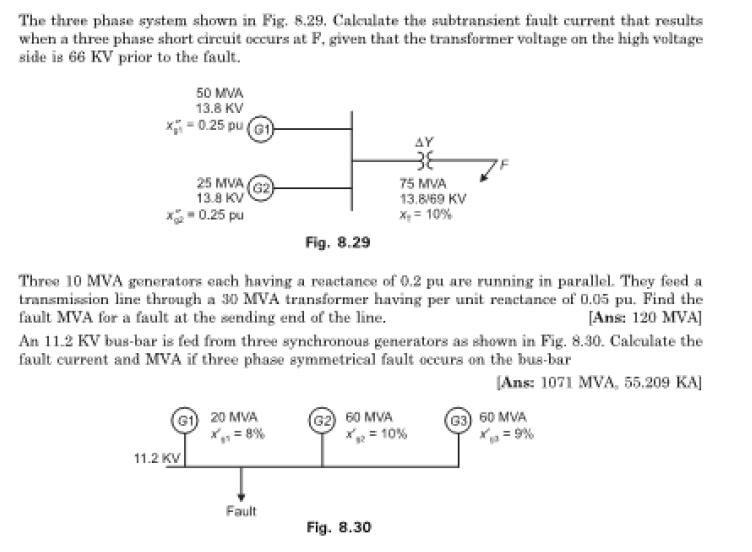 Solved The three phase system shown in Pis. 8.29, Calculate | Chegg.com