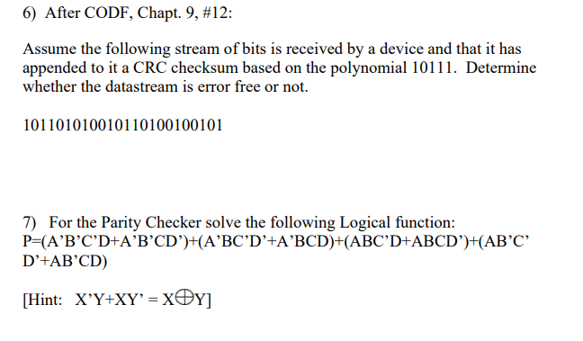 Solved 6 After Codf Chapt 9 12 Assume The Following