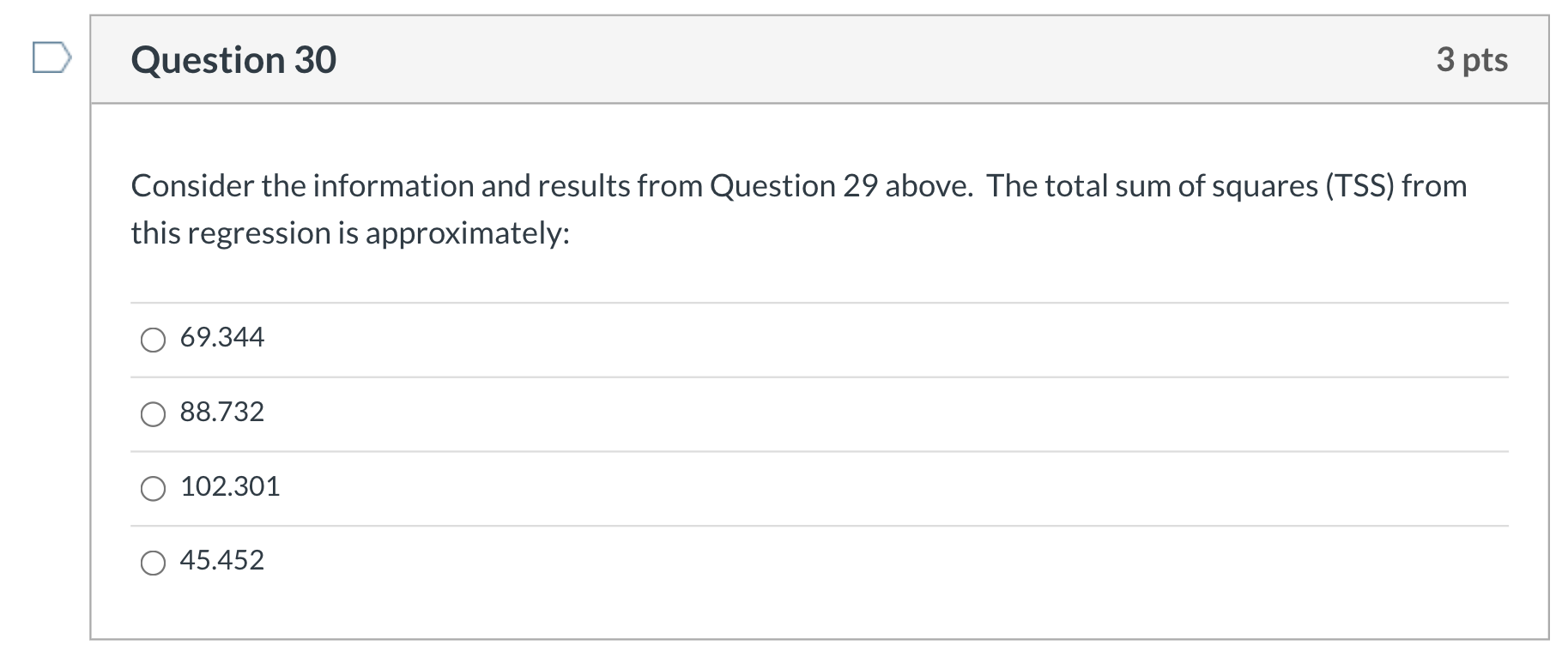 Solved 29 Consider A Random Sample Of Data For 130