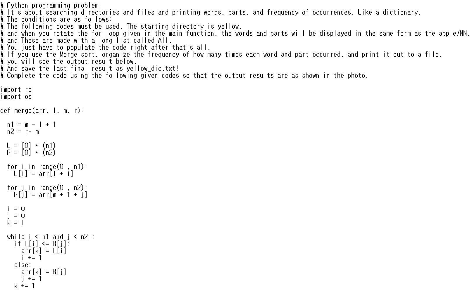 Completing Python programming code. Conditions are | Chegg.com