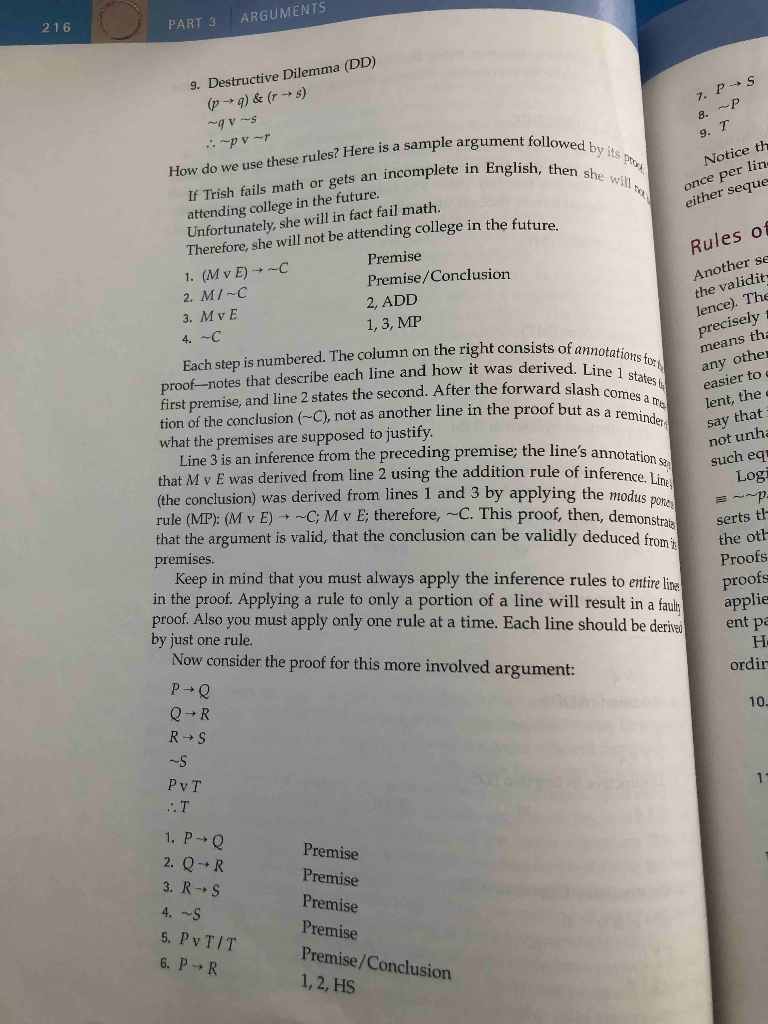 Solved For Each Of The Following Arguments Use The Rules Of Chegg