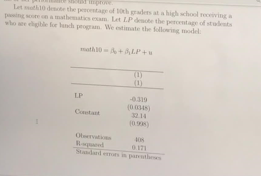Solved improve Let math10 denote the percentage of 10th | Chegg.com